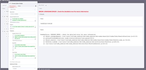 Unknown Error At Zoho Sales Order Creation Questions N8n Community