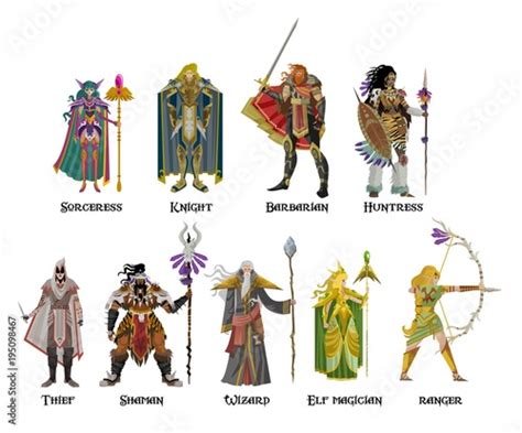 Rpg Role Classes Characters Stock Vector Adobe Stock Rpg Role Classes Characters Stock Vector Adobe Stock