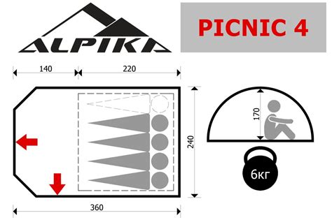 Палатка Alpika Picnik 4 - Альпика Пикник 4 - aktar.ru