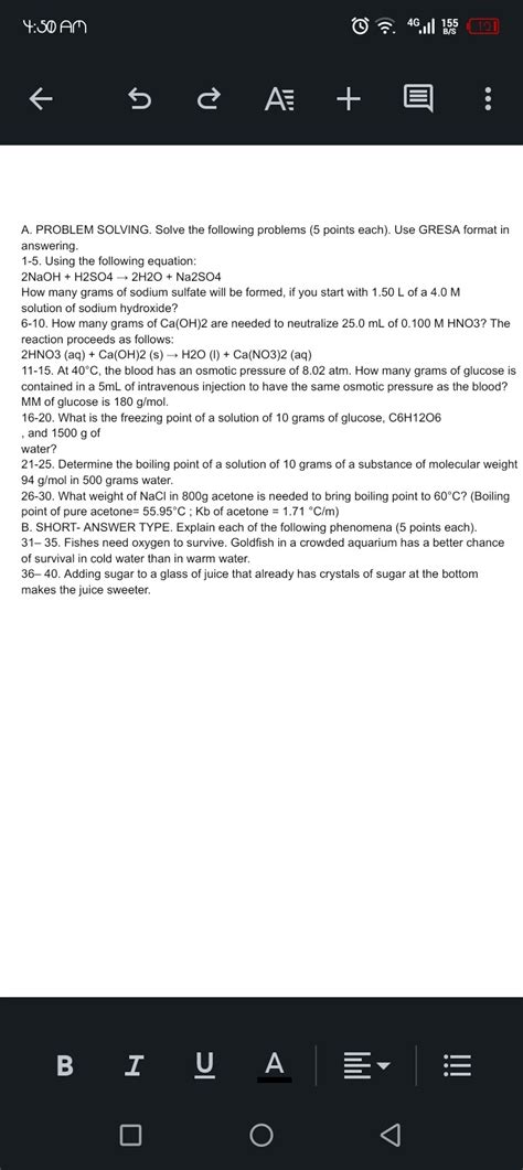 4 50 Am 121 A Problem Solving Solve The Following Problems 5 Points Each Use Gresa Format