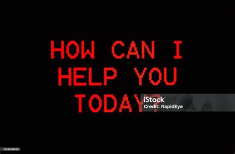 오늘 어떻게 도와 드릴까요 실제 컴퓨터 화면에서 텍스트의 극단적 인 클로즈업을 요청합니다 0명에 대한 스톡 사진 및 기타 이미지 Istock
