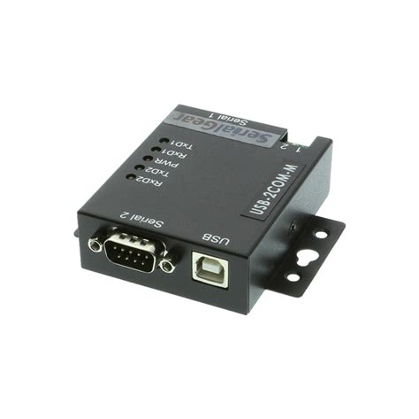 2 Port Usb To Serial Rs 232 Db 9 Adapter Industrial Metal Housing Coolgear