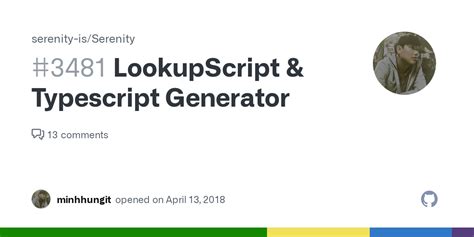 Lookupscript And Typescript Generator · Issue 3481 · Serenity Is