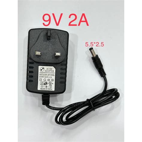 Ac Adapter 9v 2a Power Supply 3pin 5 5mm X 2 5mm Shopee Malaysia