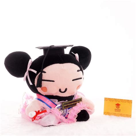 Boneka Wisuda Pucca Pink Custom Kado Wisudaku