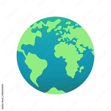 Planet Earth Clipart Isolated Earth Globe On A White Background