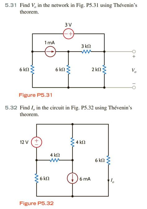 solved 5 31 find v in the network in fig p5 31 using