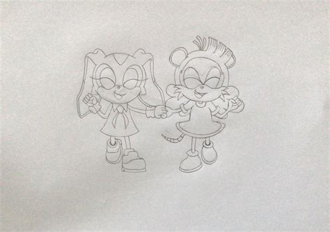 Cream With Her New Friend Mitzi The Mouse Redraw By Hritz123 On Deviantart