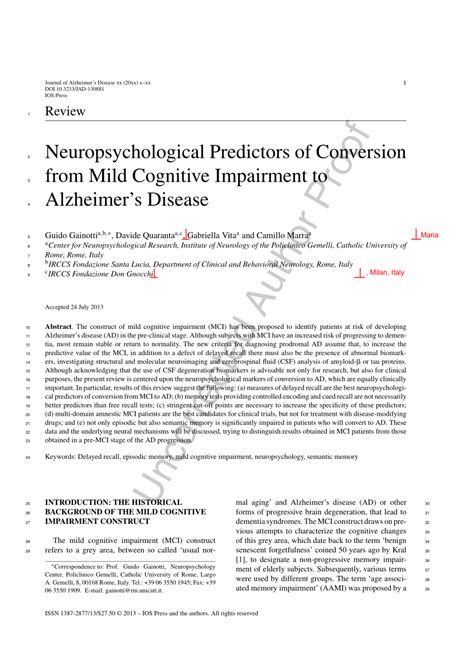 Pdf Episodic Memory Quotient Emq A New Neuropsychological