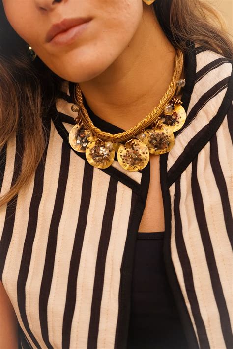 Collar Paillette Marron Collares De Colores JELUA