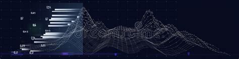 abstract background grid polygonal wireframe graph with circles and