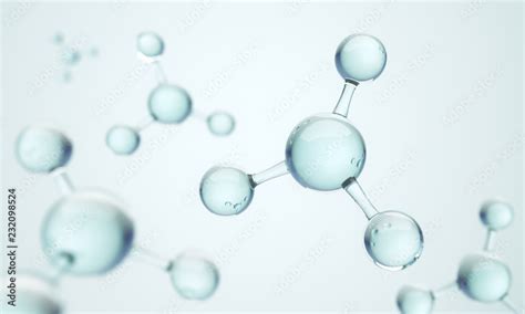 Genetic Molecule Or Atom Abstract Structure For Science Or Medical Background Stock