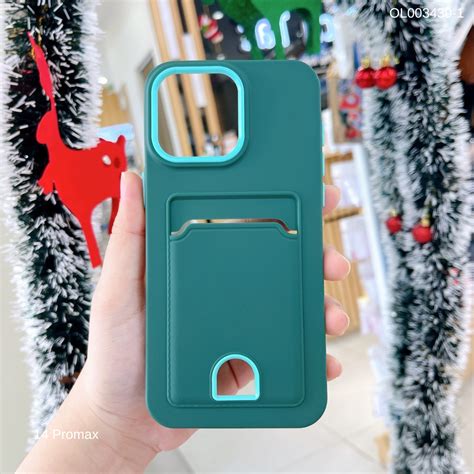 Ốp Ip 15 Pro Max Silicon Full Màu Kèm Ví Card