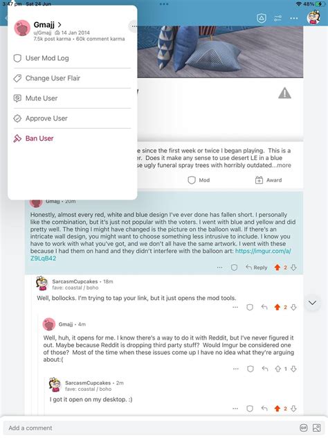 Tapping Link Opens Mod Tools R Bugs