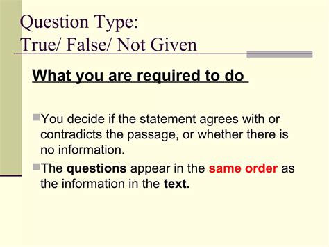 Ietls Reading Question Type Truefalsenot Given Ppt