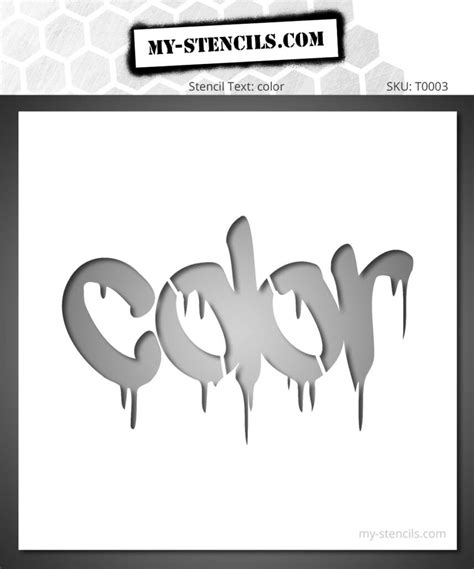 Color Text Stencil Reversible Graffiti Inspired Creative Tool