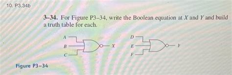solved 3 34 for figure p3 34 write the boolean equation at