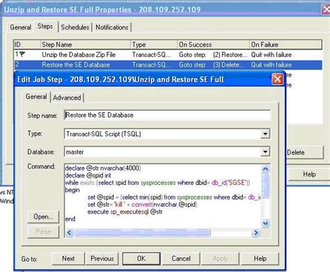 Sql Server 20002005 Automated Database Backups And Restorations