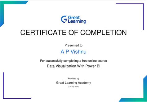 Greatlearningacademy Greatlearning Glacertificate Vishnu A P