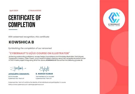 Uiux Adobeillustrator Cybernautedutech Learningjourney Achievement