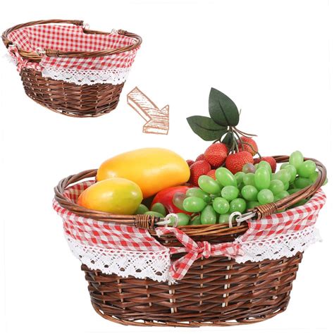 Cesta De Frutas Hanajima Nihome Cesta De Fruta De Madera
