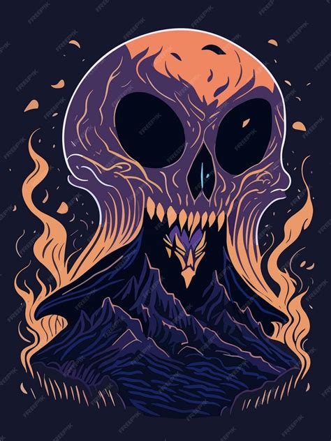 Premium Vector Dope Gothic Digital Artwork Of Creepy Ghost