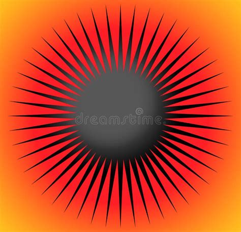 Abstract Design Element With Radial Lines Circular Shape Stock Vector Illustration Of