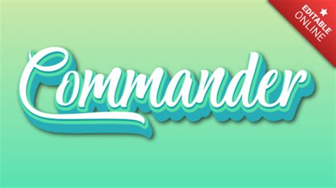 commander text effect generator