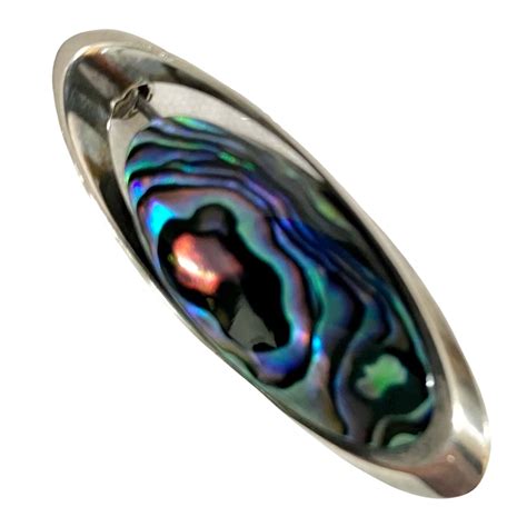 Sterling Silver 925 Paua Shell Brooch S