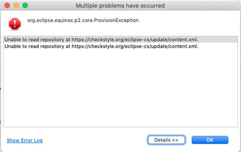 eclipse cs update is broken · issue 128
