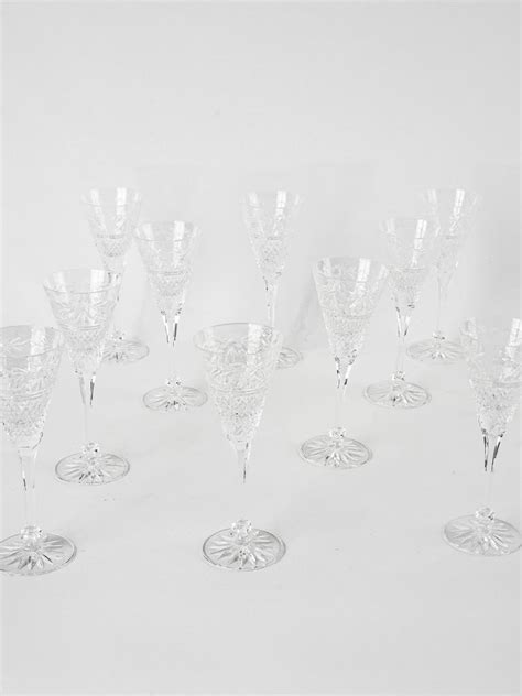 10 Vintage Baccarat Crystal Wine Glasses 7½ Chez Pluie