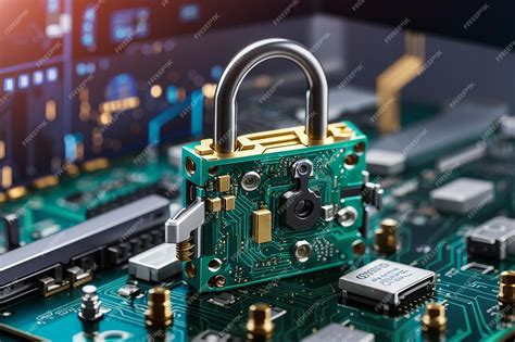 Premium Ai Image Secure Connection Or Cybersecurity Service Concept Of Compute Motherboard