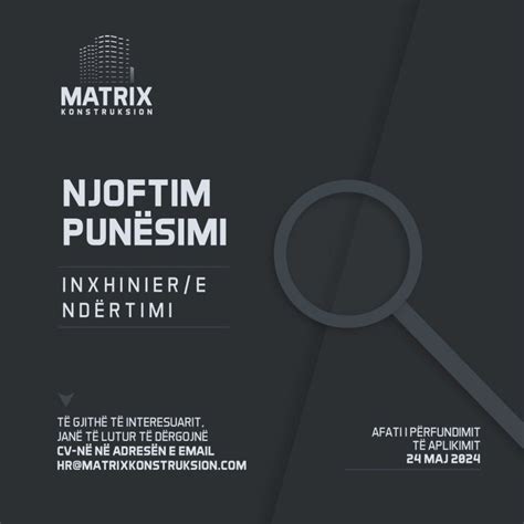 Matrixkonstruksion Hiring Engineer Construction Matrix Konstruksion