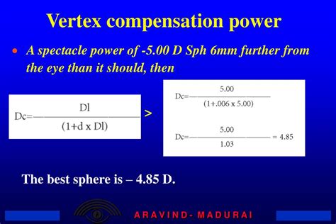 ppt vertex distance and calculations powerpoint presentation free