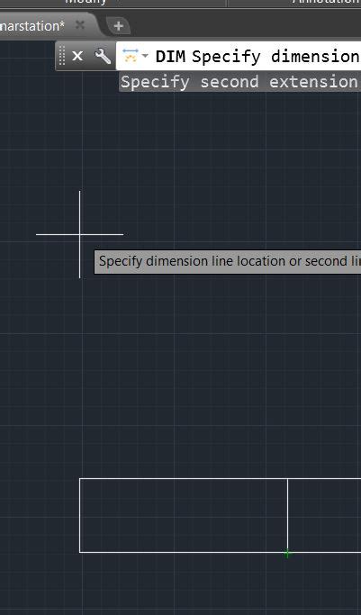 when using dimension a line is created instead of the dimension
