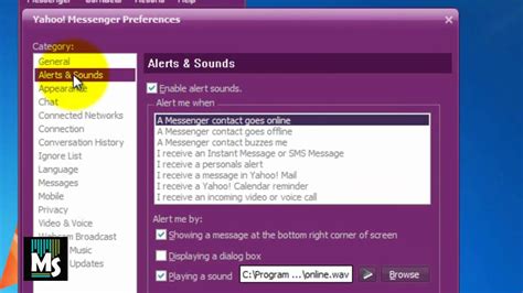 How To Disable Alert Sounds In Yahoo Messenger Disable Sound Alert In