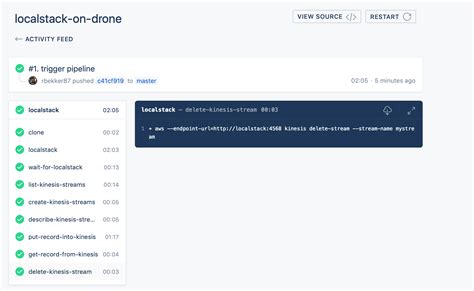 run localstack as a service container for aws mock services on drone ci