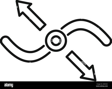 Abstract Minimalist Design With Editable Curved Arrows Vector Icons