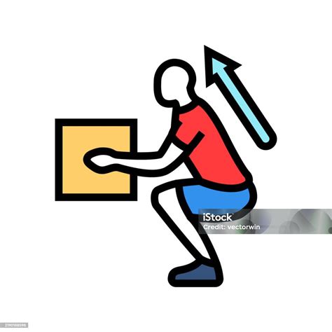 안전한 리프팅 기술 부상 예방 색상 아이콘 벡터 일러스트 레이 션 교육에 대한 스톡 벡터 아트 및 기타 이미지 교육 균형 벡터 Istock