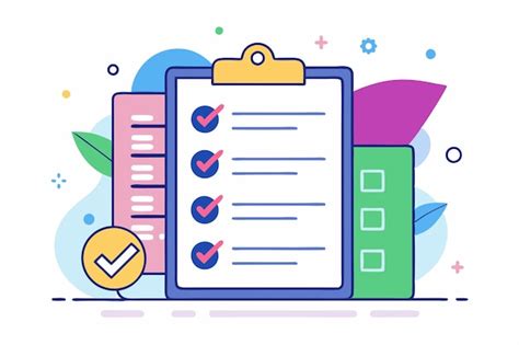 A Colorful Checklist Design Includes Playful Illustrations And Vibrant Elements Perfect For