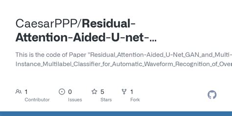 Github Caesarpppresidual Attention Aided U Net Gan And Multi
