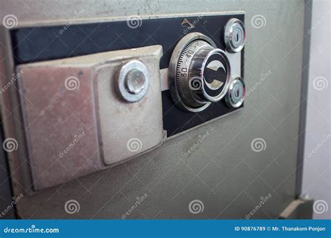 Safe Lock Code On Safety Box Bank Protection Stock Image Image Of Door Security 90876789
