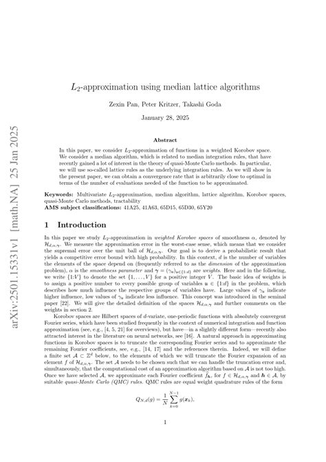 Pdf L2 Approximation Using Median Lattice Algorithms