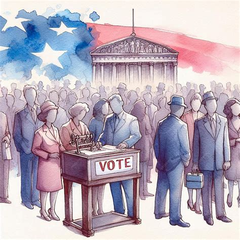 Democracy Water Color Illustration Premium Ai Generated Image
