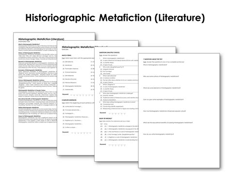 Historiographic Metafiction Literature Made By Teachers