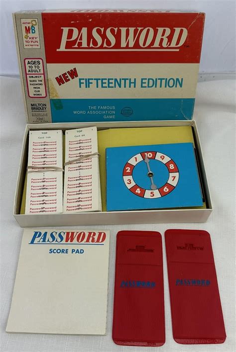1976 Password Game 15th Edition By Milton Bradley Complete Good