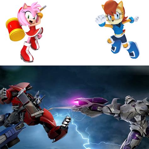 Amy Rose Vs Sally Acorn Is Like Optimus Vs Megatro By Jayreming479 On