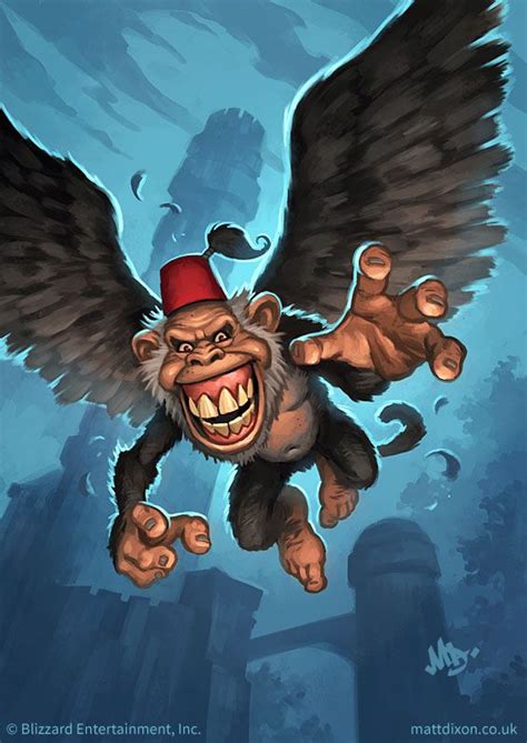 FLYING MONKEY BY MATT DIXON Fantasy Demon, Fantasy Art, Matt Dixon, Hearthstone Artwork, Wizard ...