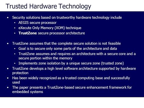 Title Of Selected Paper Design And Implementation Of Secure Embedded Systems Based On Trustzone