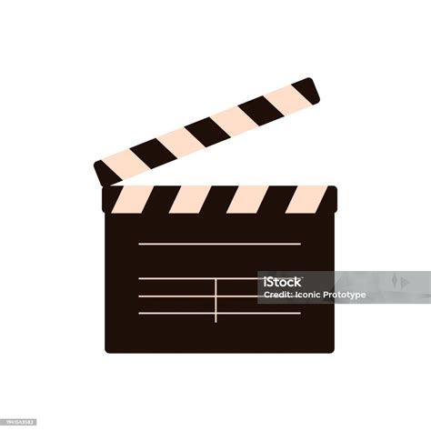 Clapperboard 물막이 판자 영화 제작 장비의 오픈 액션 영화에 대한 스톡 벡터 아트 및 기타 이미지 영화 영화